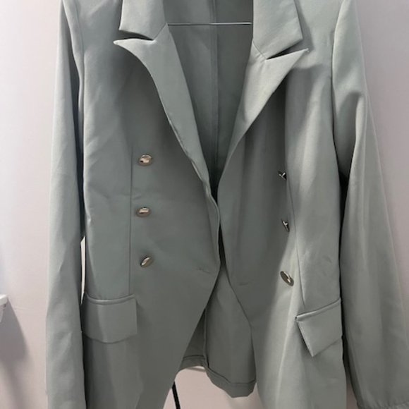 SHEIN | Jackets & Coats | Nwot Shein Mint Green Blazar | Poshmark